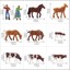 36pcs Model Trains HO Scale 1:87 Painted Cows Horses Farm Animals ...
