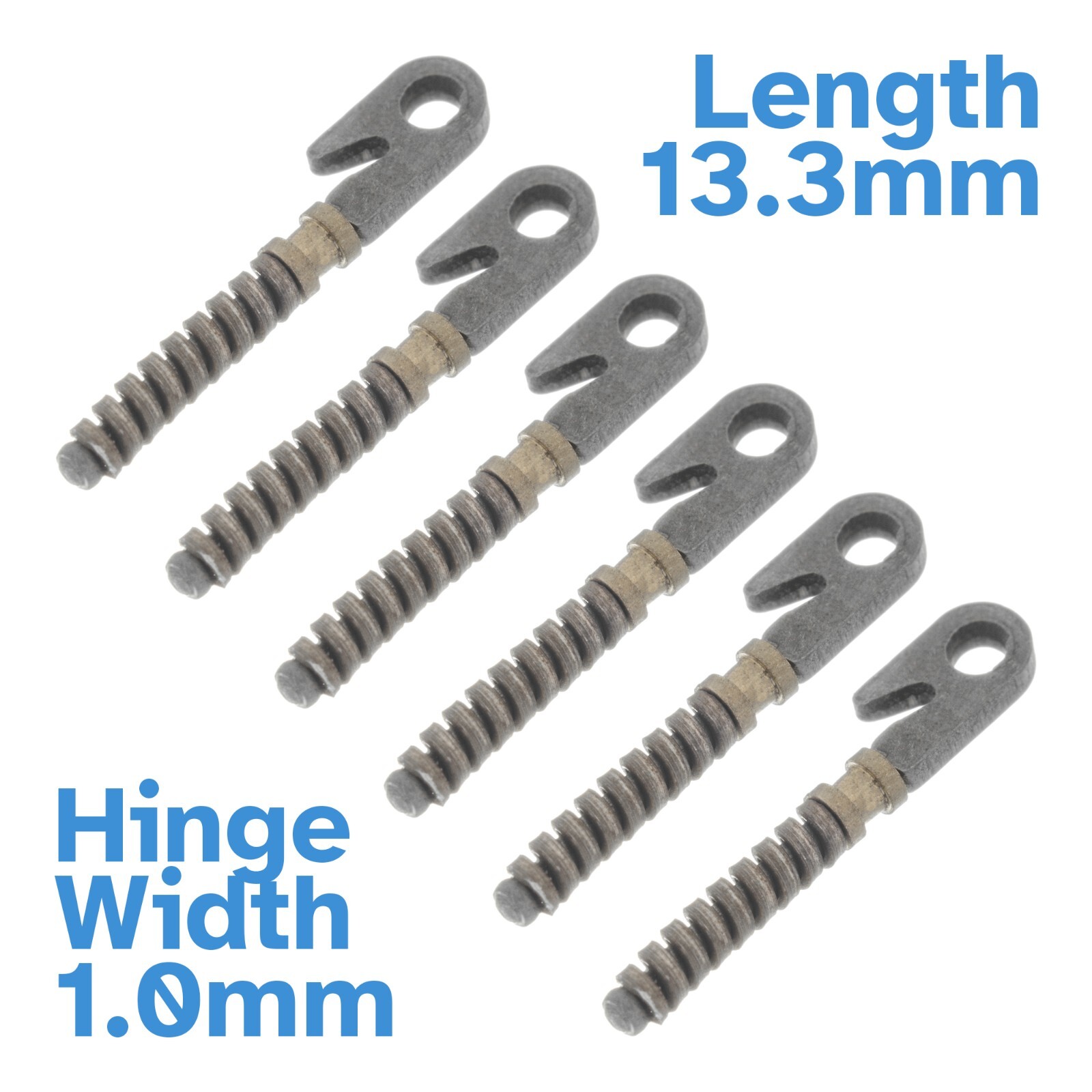 6pcs 13.3 x 1.0mm Eyeglasses Spring Hinge Frame Joint Insert Glasses ...