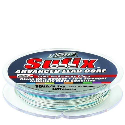 Sufix 832 Advanced Lead Core 100yds 18lb Metered 658-118mc for sale ...