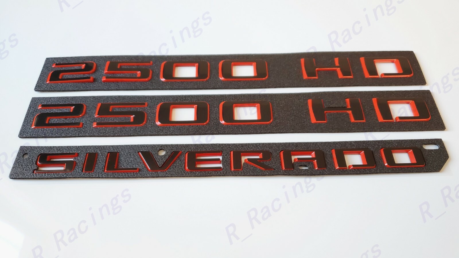 Black Red Doors 2500HD Tailgate Silverado Emblems 2019-2023 Silverado ...