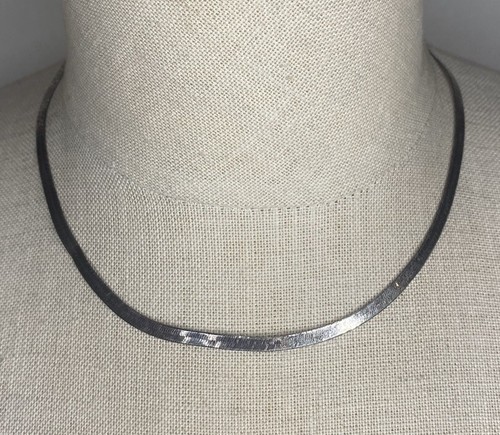 Vintage ITALY Sterling Silver Smooth Chain Necklacd | eBay