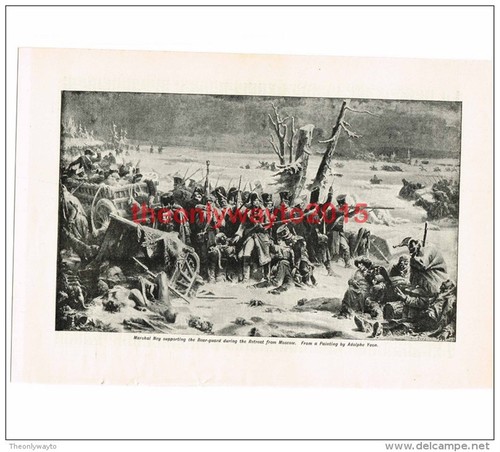 Marshal Ney, Retreat from Moscow, Adolphe Yvon, Book Illustration ...