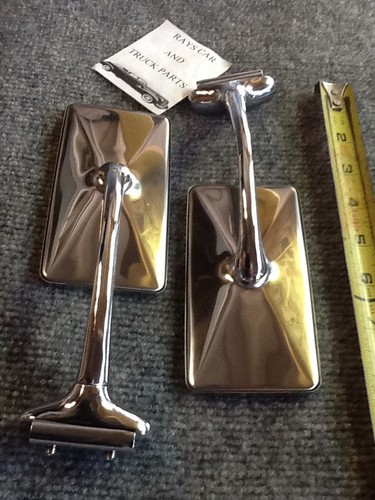 NEW PAIR OF VINTAGE STYLE RECTANGULAR SIDE VIEW MIRRORS ! | eBay