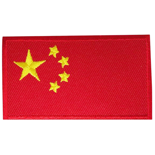 China Flag Patch Embroidered Iron Sew On Chinese Badge Cloth Embroidery ...