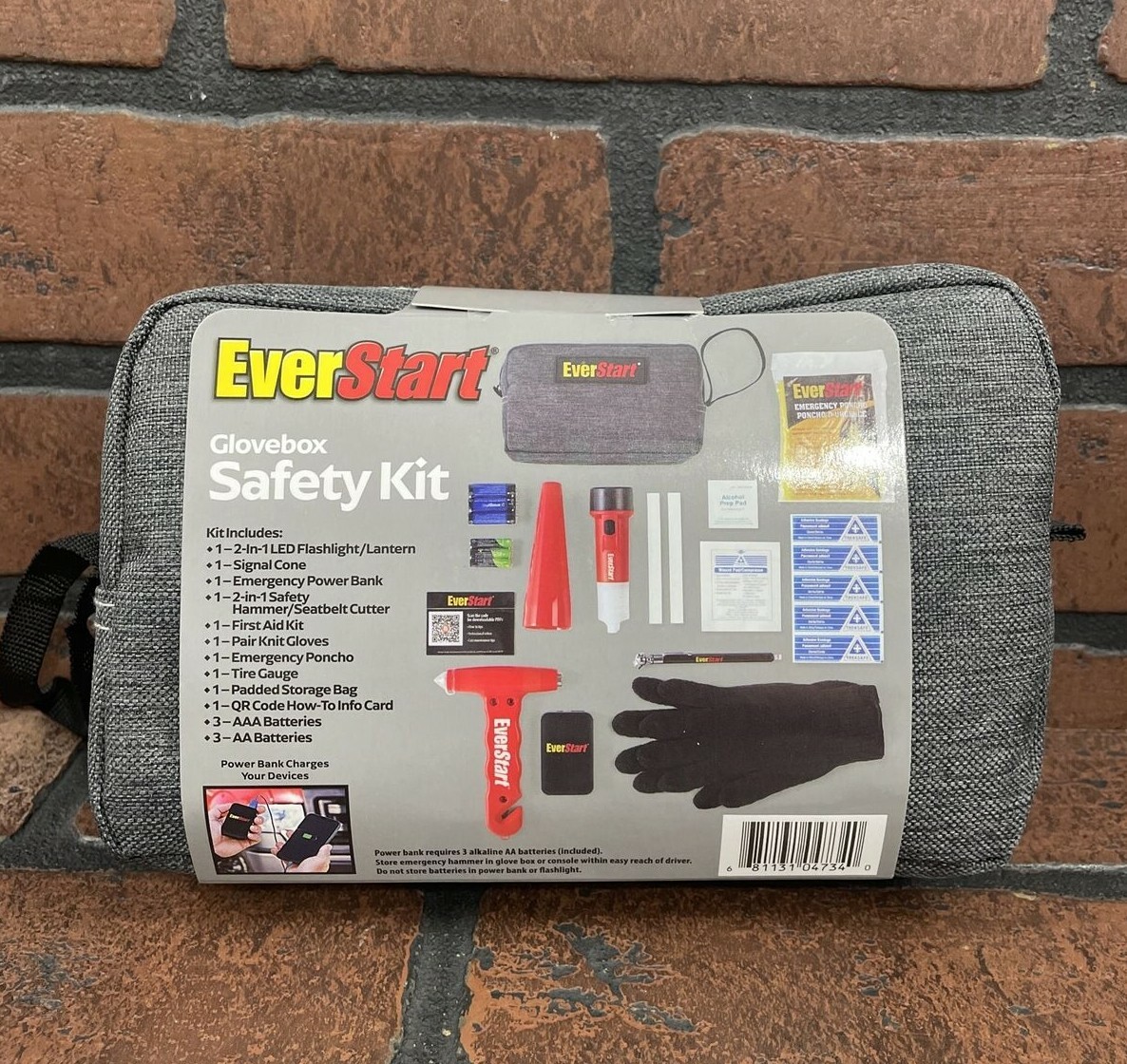 EverStart Roadside Safety Kit Multi Functional Roadside Emergency Kit Glovebox | eBay