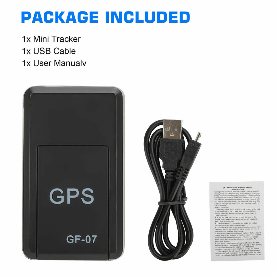 GF07 Mini GPS Real Time Car Locator Tracker Magnetic GSM/GPRS Tracking ...