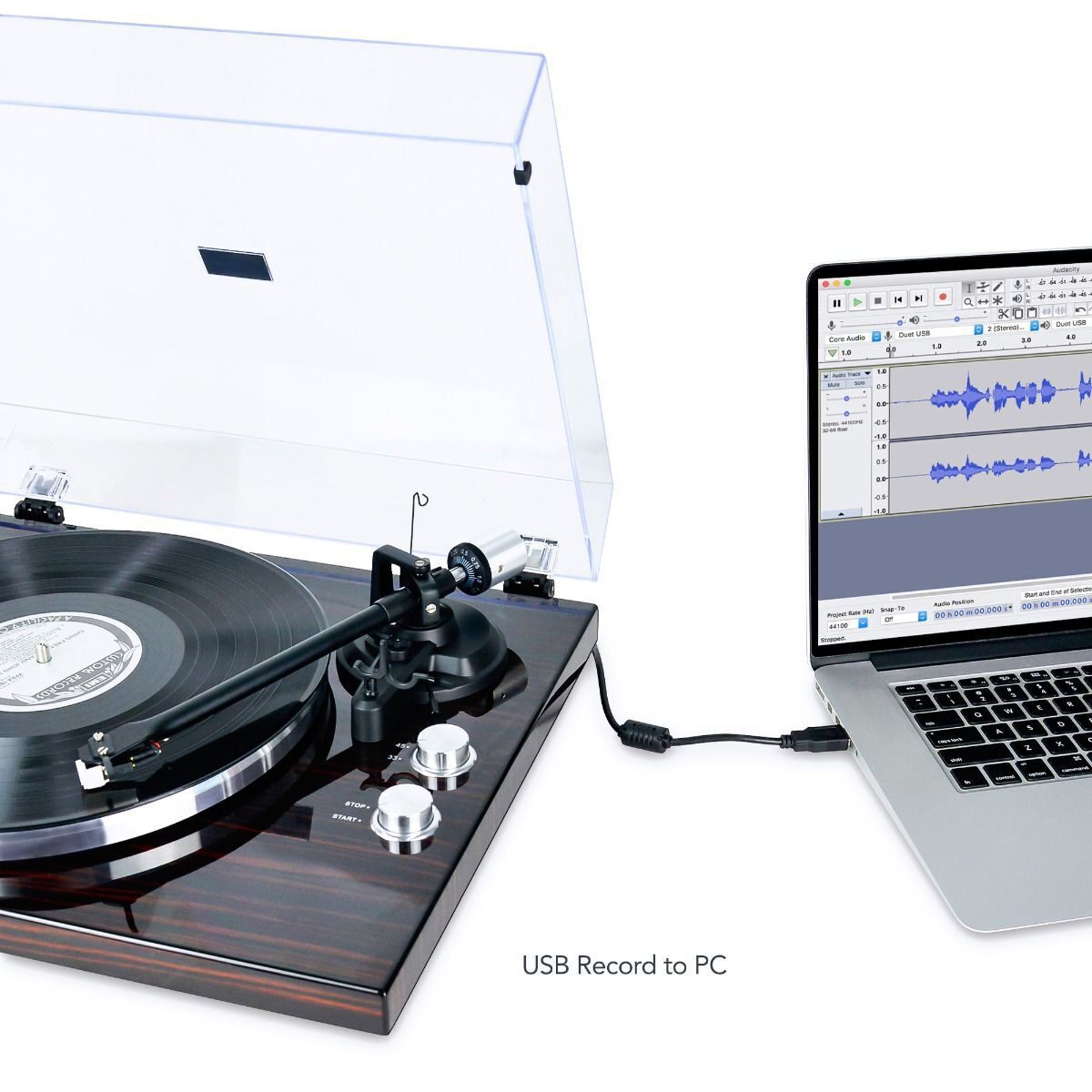 mbeat Hi-Fi Bluetooth Turntable (MMC, USB, Anti-skating, Preamplifier ...
