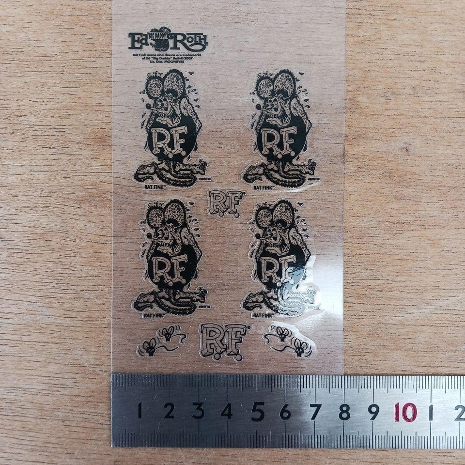Rat Fink 4 Stickers Black | eBay