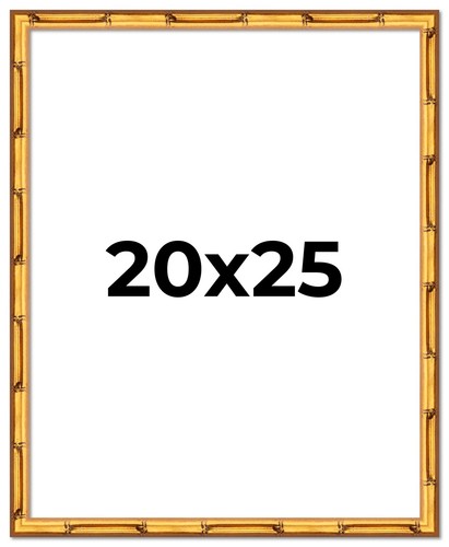 20x25 Frame Gold Bamboo Solid Wood Picture Frame | 1 Inch Moulding ...