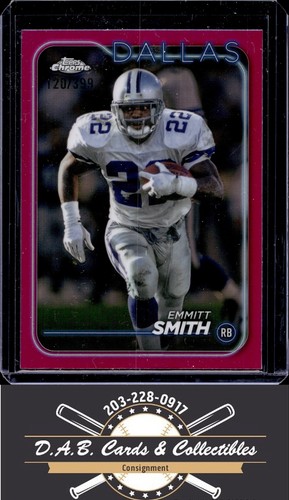 2024 Topps Chrome #38 Emmitt Smith Magenta Refractor #/399 Dallas ...