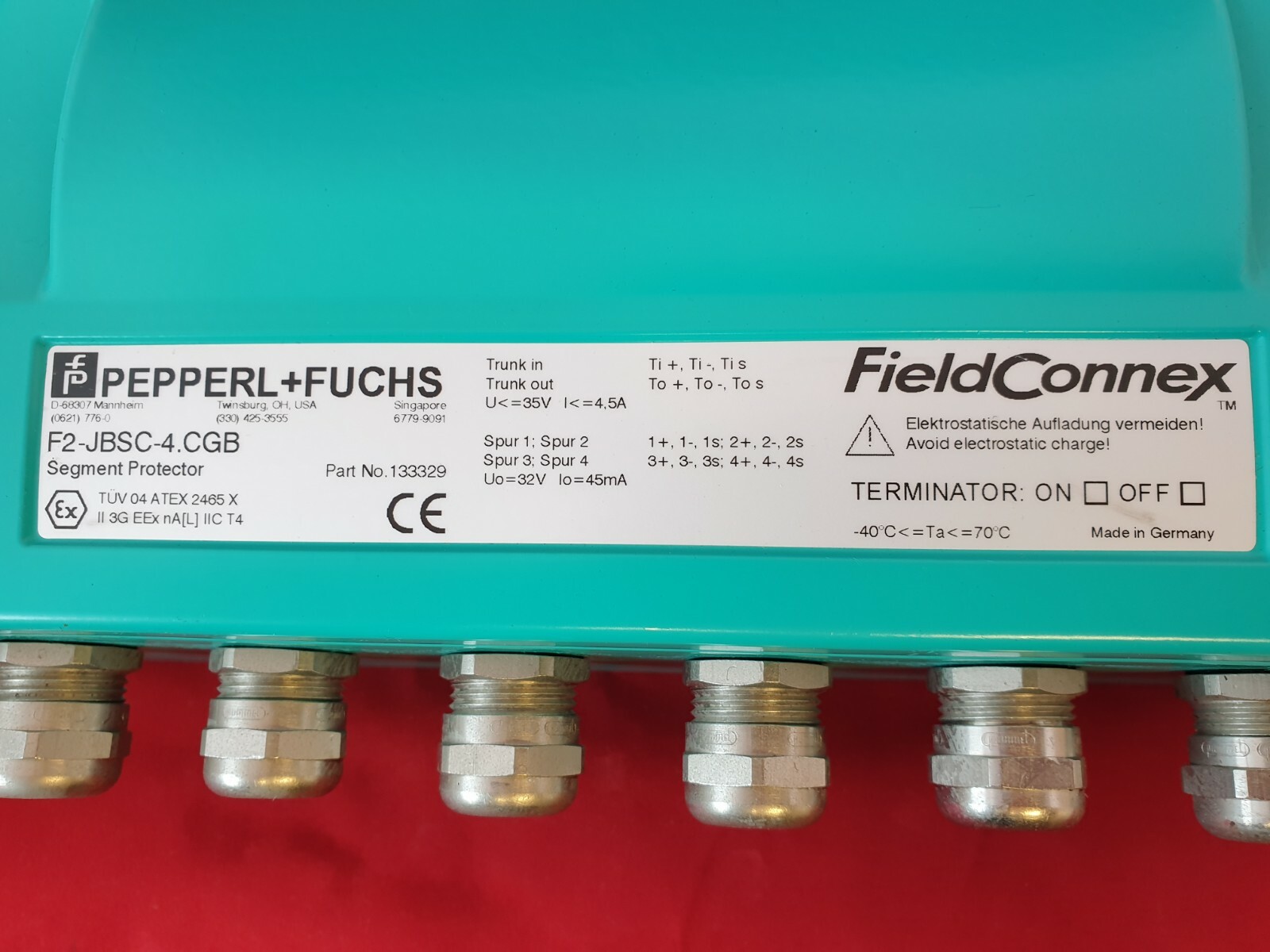 Pepperl & Fuchs Segment Protector F2-JBSC-4.CGB for sale online | eBay