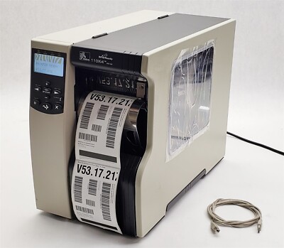 Zebra 110Xi4 Barcode Label RFID Ready Thermal Transfer USB Printer 112 ...