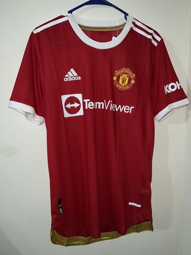 Adidas Manchester United Authentic Home Red/White Jersey Men Size ...
