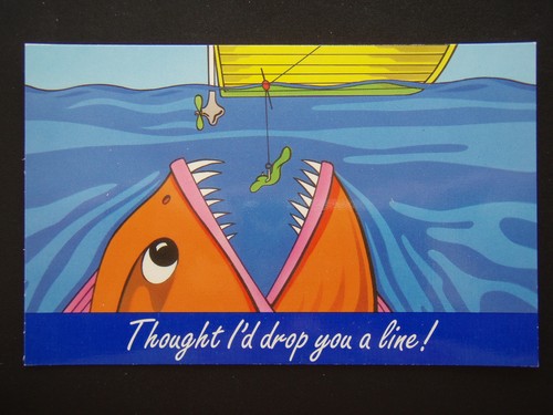 THOUGHT I'D DROP YOU A LINE! POSTCARD | eBay Australia