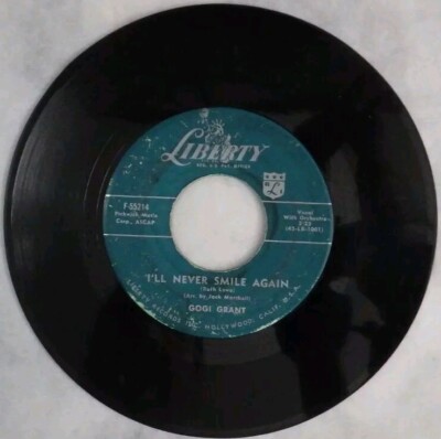 GOGI GRANT I'll Never Smile Again / If And When LIBERTY 5-5214 | eBay