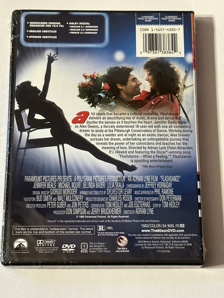 Flashdance DVD 1983 Jennifer Beals Michael Nouri Belinda Bauer Brand ...