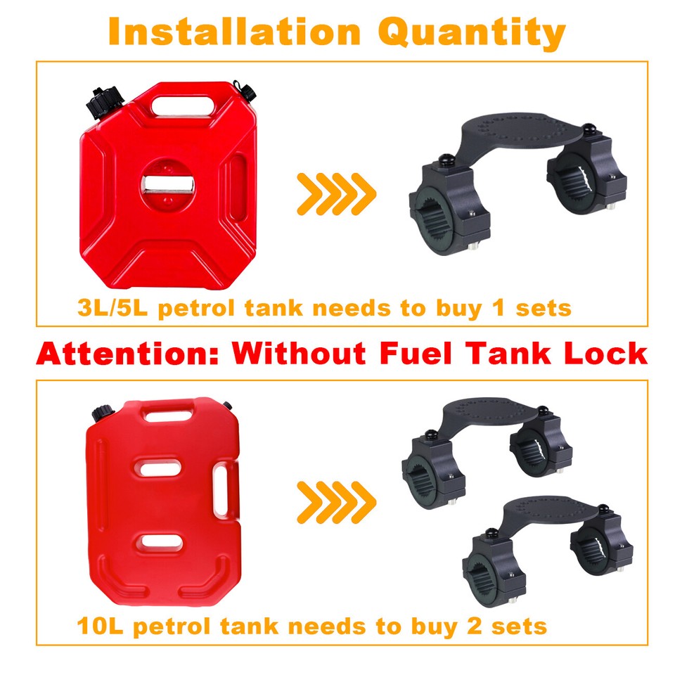UTV Gas Can Mount Gas Tank Cans Holder Compatible With For Polaris RZR ...