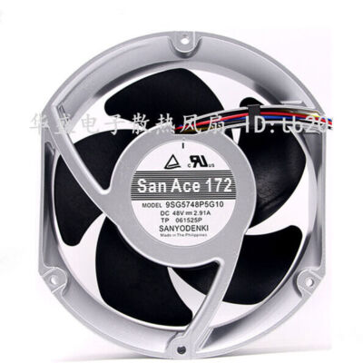 SANYO 9SG5748P5G10 17CM DC48V 2.91A aluminum frame inverter cooling fan ...