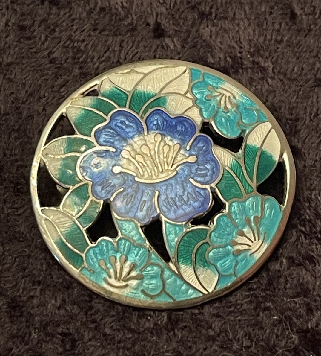Cloisonne Flower Brooch Ebay Lilyworks Reseller