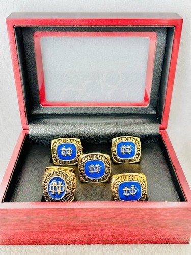 5 PCS Notre Dame Championship Display fan Ring W Box Set, US SHIP 1924 ...