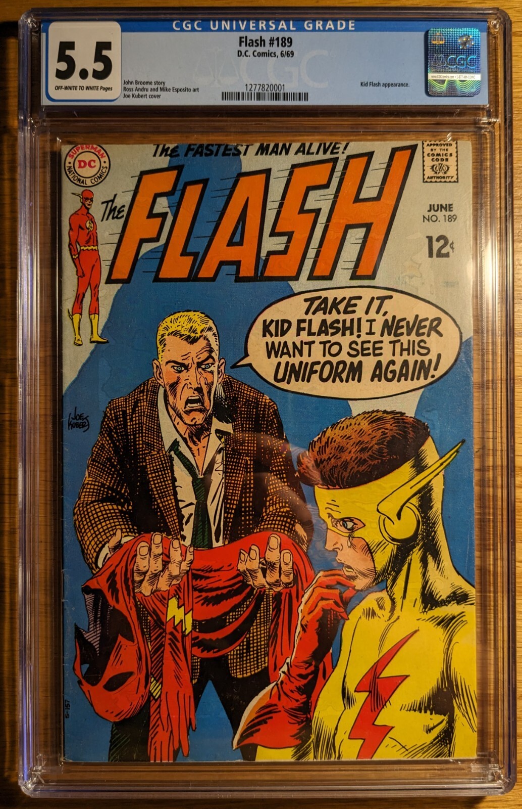 Flash 189 CGC Universal Grade 5.5 - OW/W pages Andru/Esposito art DC ...