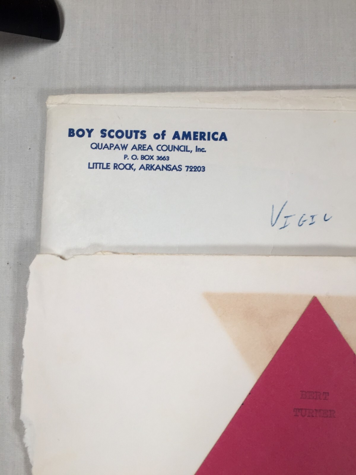 Quapaw OA Lodge 160 Vigil Honor letters and arrow totem BSA Paperwork ...