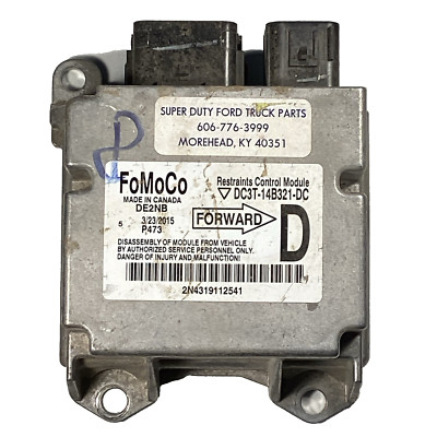 2013 14 15 2016 Ford F250 SRS REBUILT Restraint Control Module DC3T ...