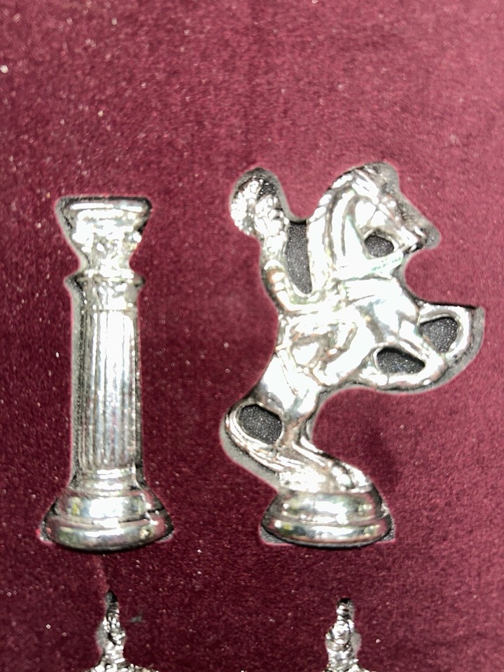 Vintage Brass and Metal Chess Set- No Board | eBay