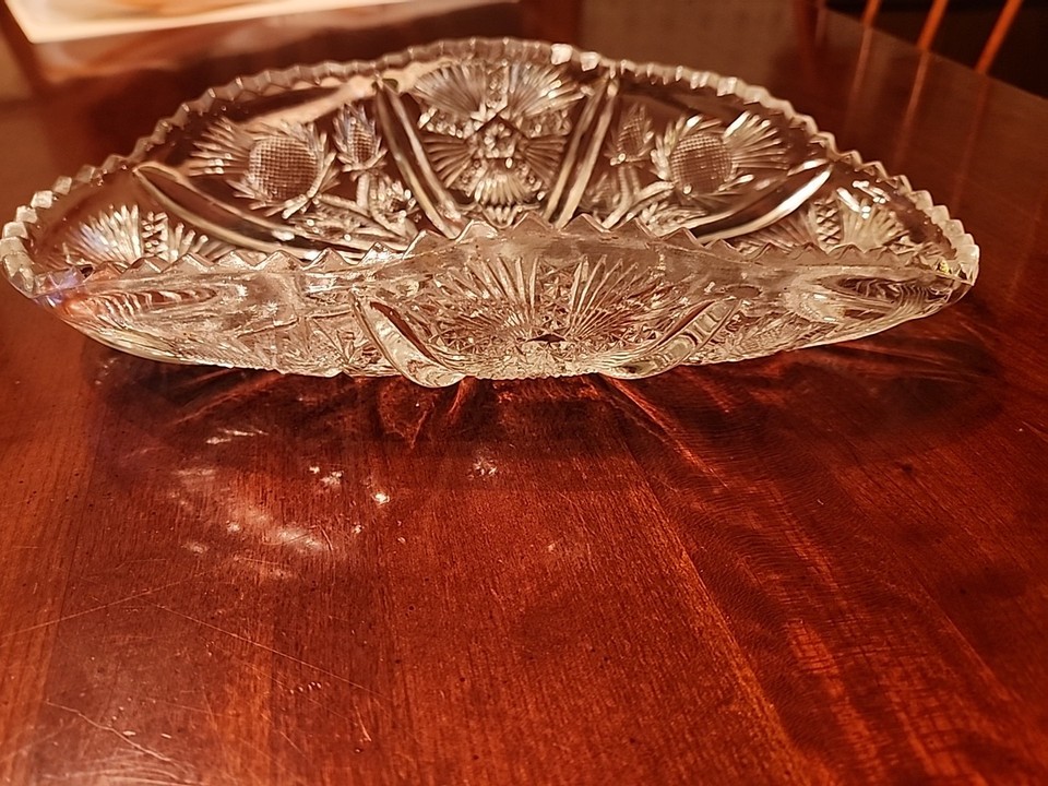 EAPG Higbee Oval Candy Dish Rare Thistle Pattern Vintage | eBay