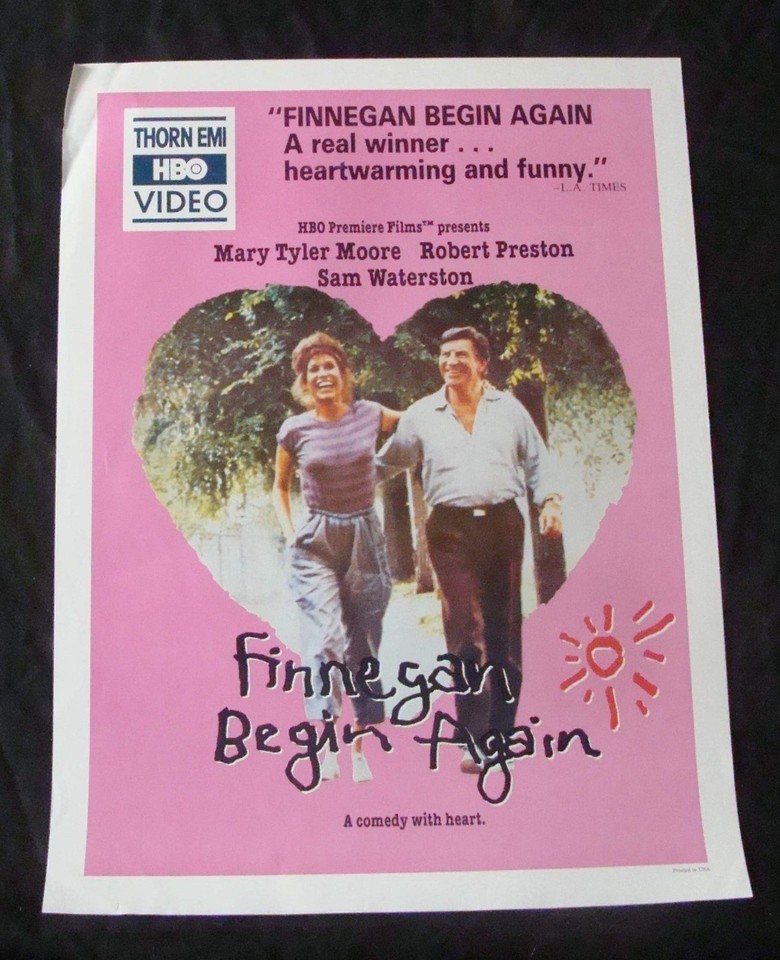 FINNEGAN BEGIN AGAIN movie poster MARY TYLER MOORE original video promo ...
