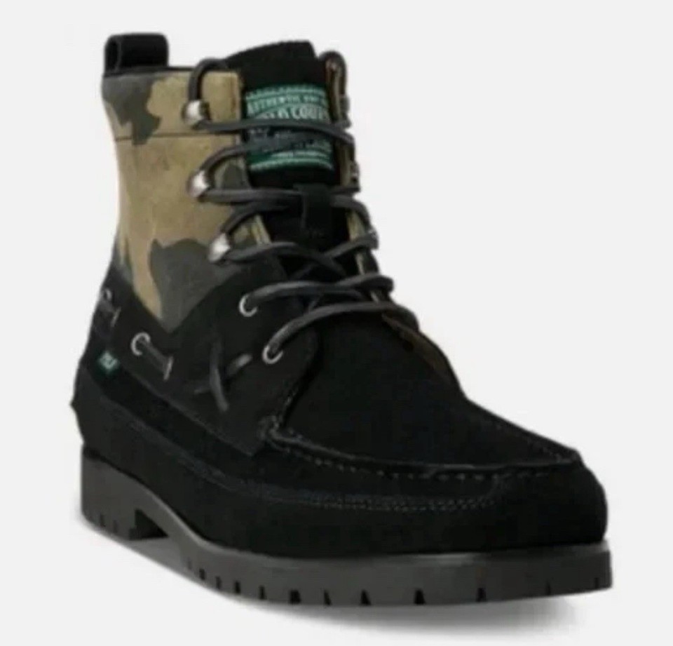 Polo Ralph Lauren Ranger Mid Camo Black Colorblock Boots Mens Size 11.5 ...