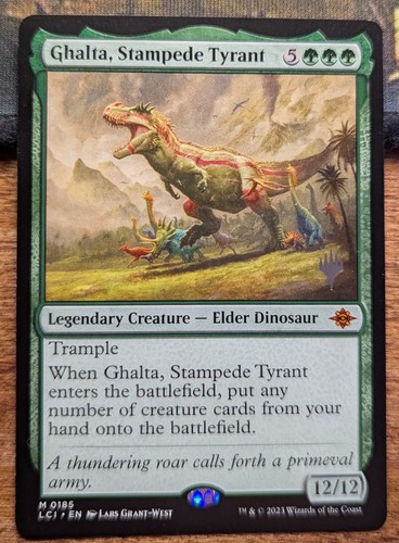 GHALTA, STAMPEDE TYRANT Promo - Lost Caverns of Ixalan MTG Magic: the ...