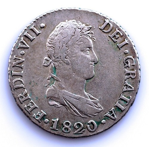Espagne-Ferdinand VII. 2 Real 1820 CJ. Séville. Argent 5,9 g. | eBay