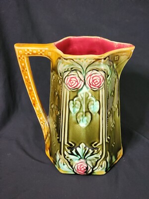 Pitchers - French Majolica Pitcher