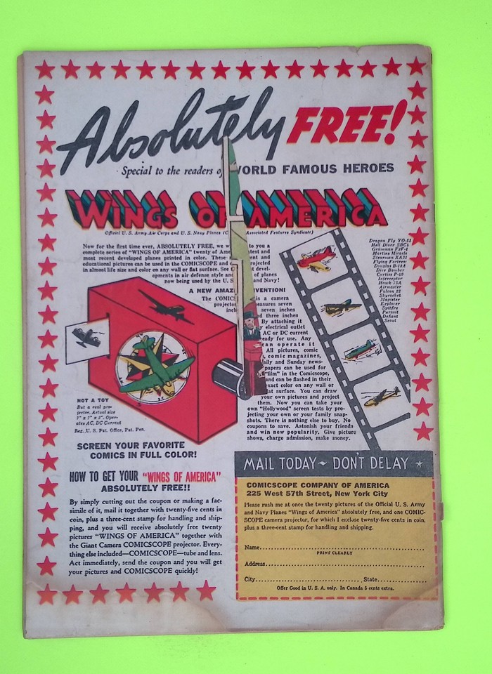 World Famous Heroes #4 1942 Centaur Publications Low Grade Comic Book ...