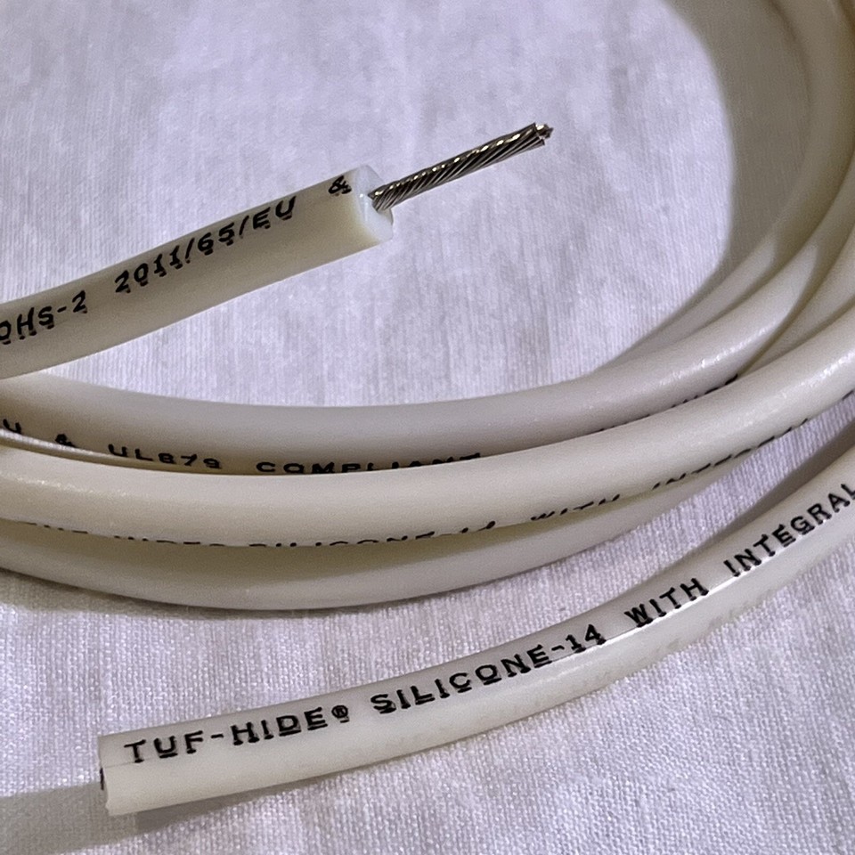 White By The Foot High Voltage Wire NEON Sign Wire GTO-15 Paige Tuf ...