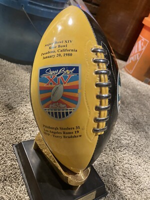 Pittsburgh Steelers Super Bowl Porcelain Football Trophy - Memorabilia ...