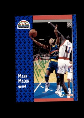 Mark Macon 1991-92 Fleer Nuggets authentic autographed card | eBay