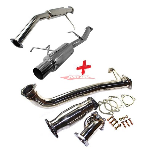 JJR Hyperflow Stainless Steel Exhaust System (Catco Bundle C) Fits ...