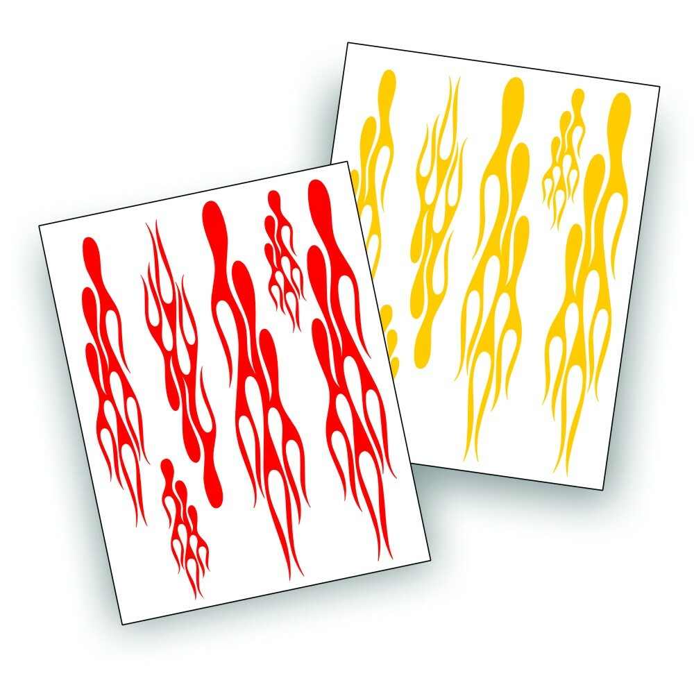 12X Flames Vinyl Decal Sticker for Helmet hot rod race car or ...