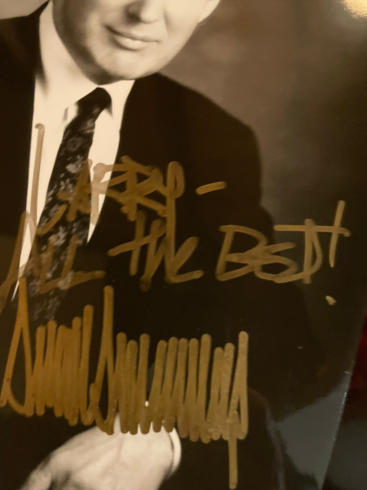 SIGNED Larry 1990 President Donald Trump original autographed Photo ...