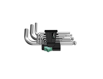 Wera 133163 9 Piece Ball End Short Hexagon Allen Key Set Metric 1.5 ...
