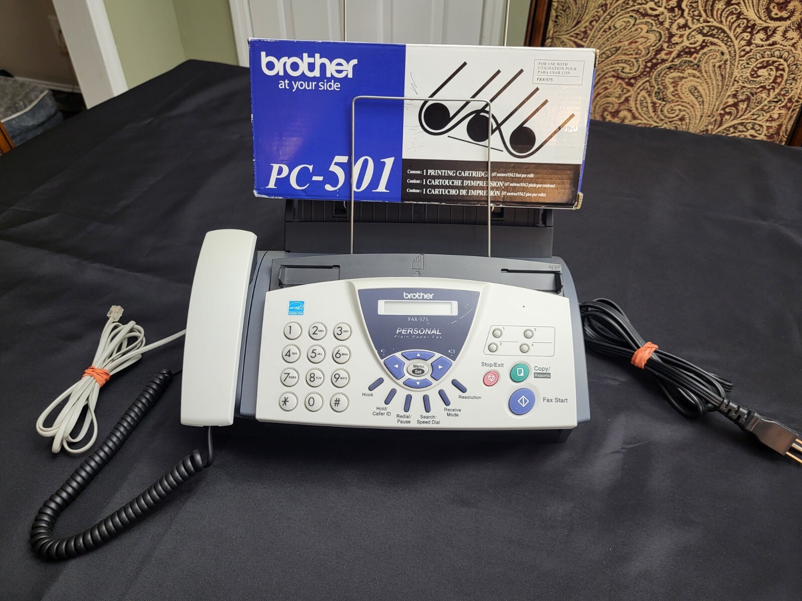 Brother FAX-575 Personal Plain Paper Fax, Phone, Copier and 1 Print ...