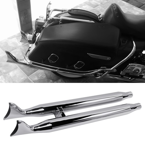 IronGrowl Deep Great Tone Fishtail Mufflers for 2014-up Indian Touring ...