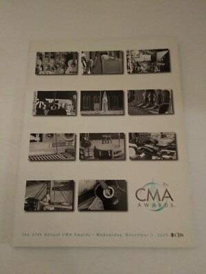 37th Annual CMA Awards - November 5, 2003 - Book/Program | eBay