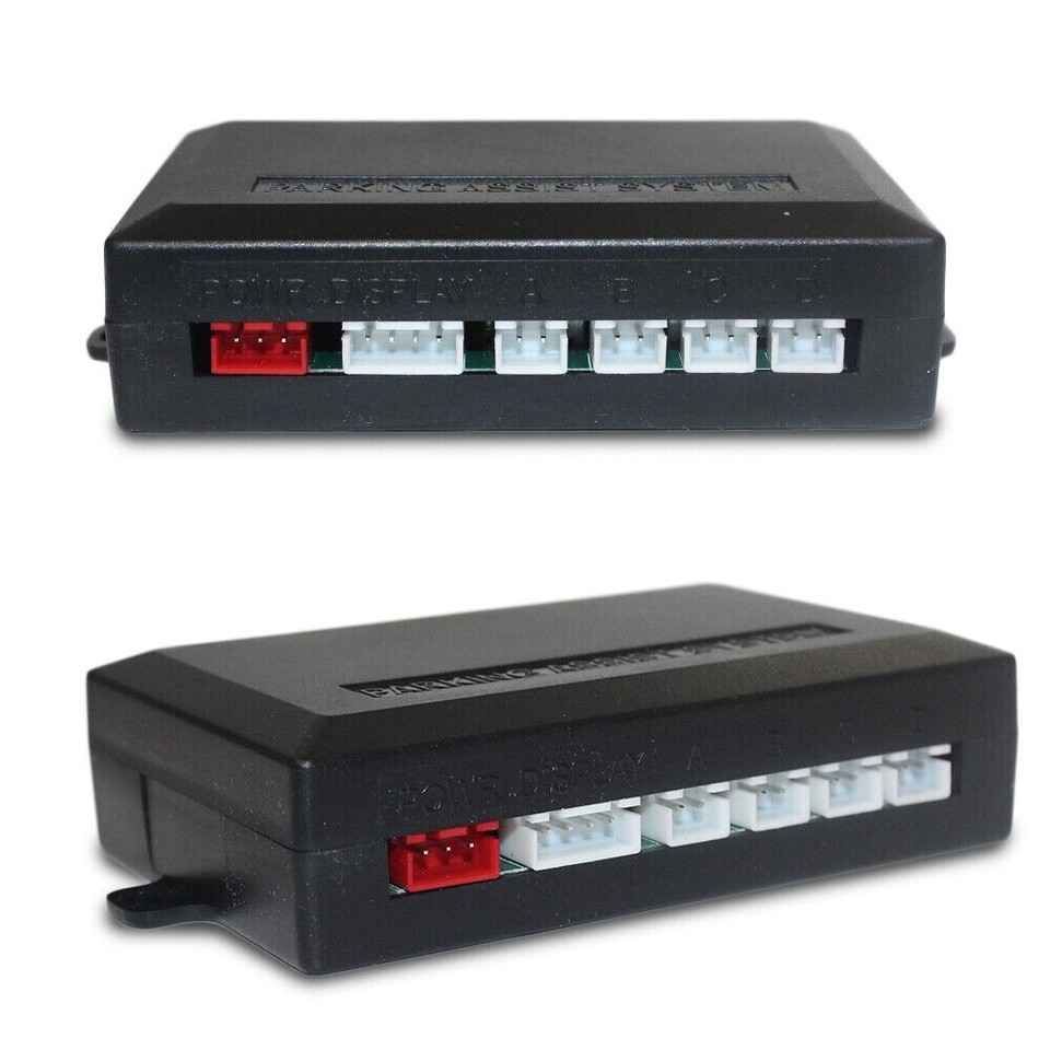 4x Black Parking Sensors Car Auto Reverse Backup Rear Radar LED Alert ...