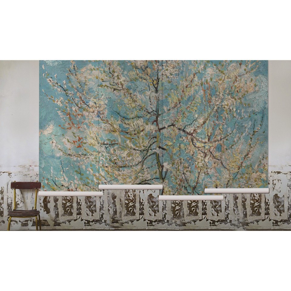 Non-woven wallpaper Spring Tree Home wall mural Art wall decor ...