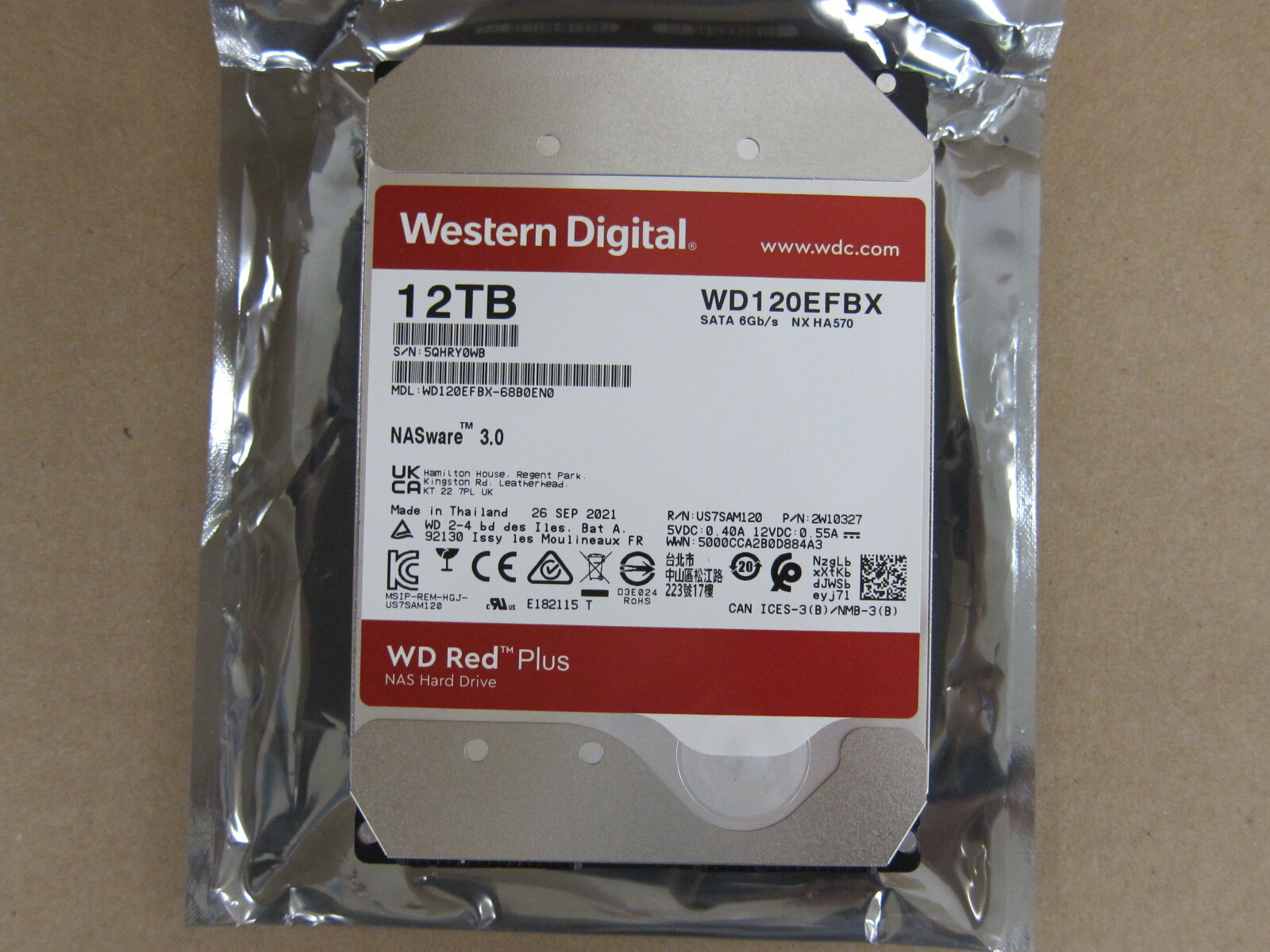 Western Digital 12TB Red Plus NAS 3.5" 7200 SATA INTERNAL HARD DISK ...