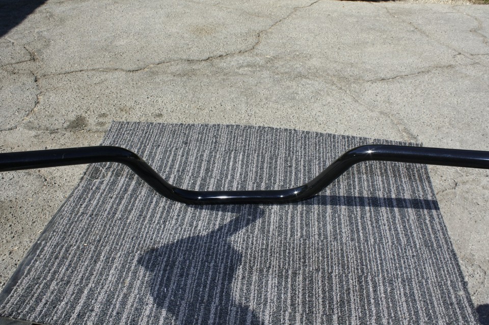 6" Mini apes 7/8" handlebars GLOSS BLACK mini apehanger bars Harley ...