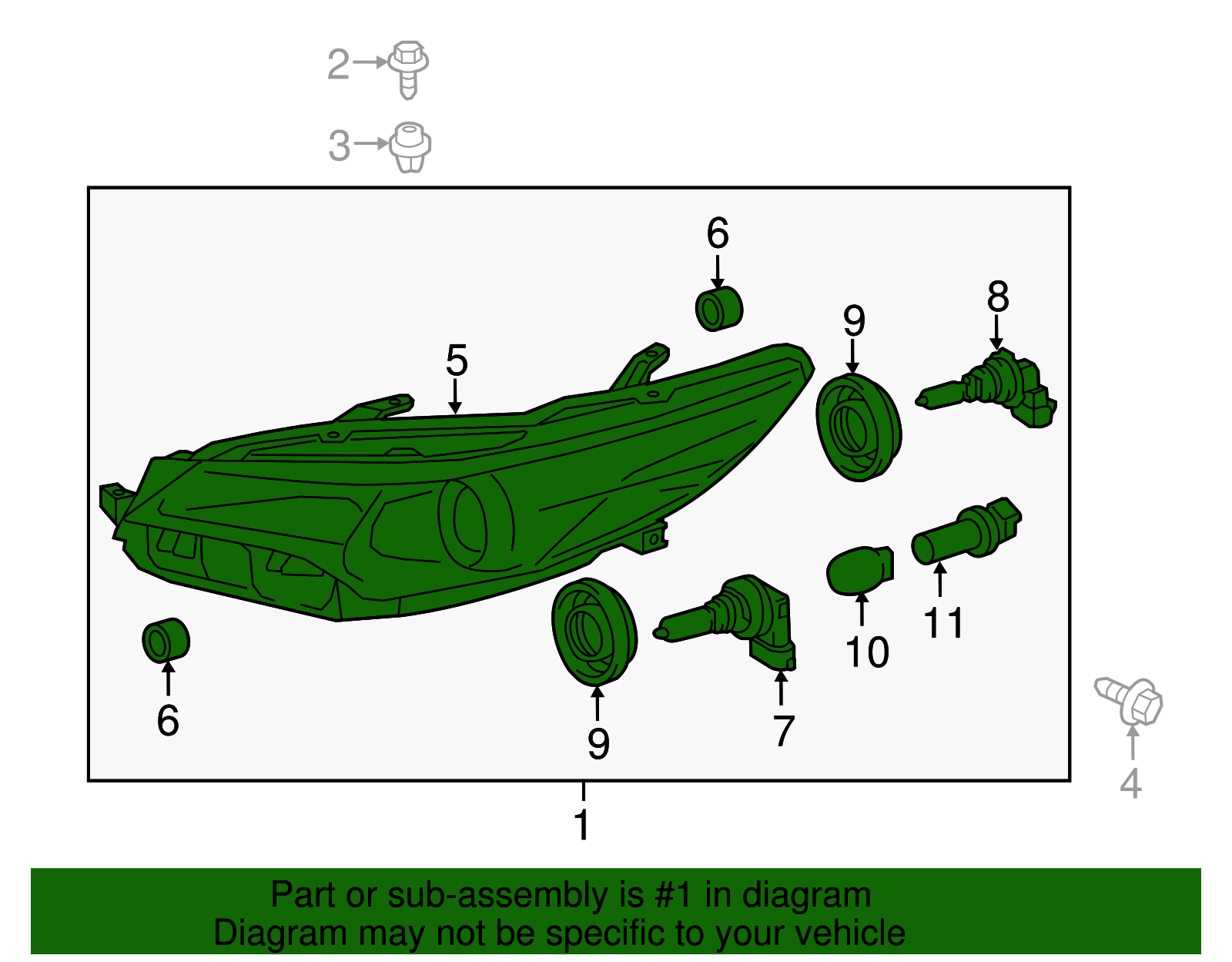 Toyota+Driver+Side+Headlight+Combination+Assembly+8115006860+OEM for ...